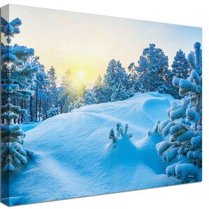 Gorgeous Winter Snow Art, Wall Decor Wall Art Print,snow Forest Canvas ...