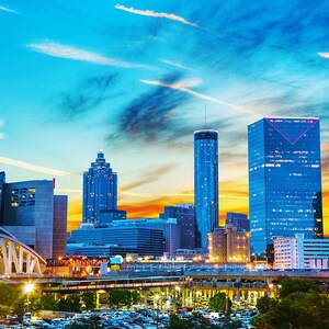 Atlanta Skyline Canvas Print, Georgia Cityscape Wall Art - Etsy