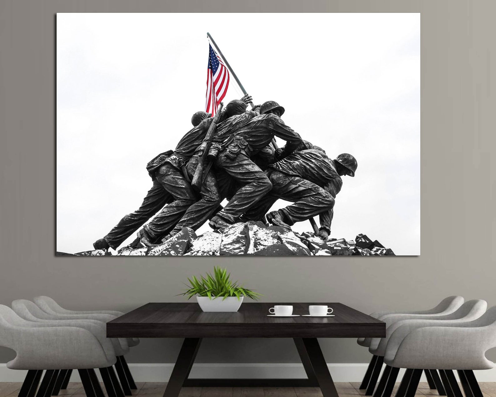 Marine Corps War Memorial Canvas Print, Washington DC Wall Art - Etsy