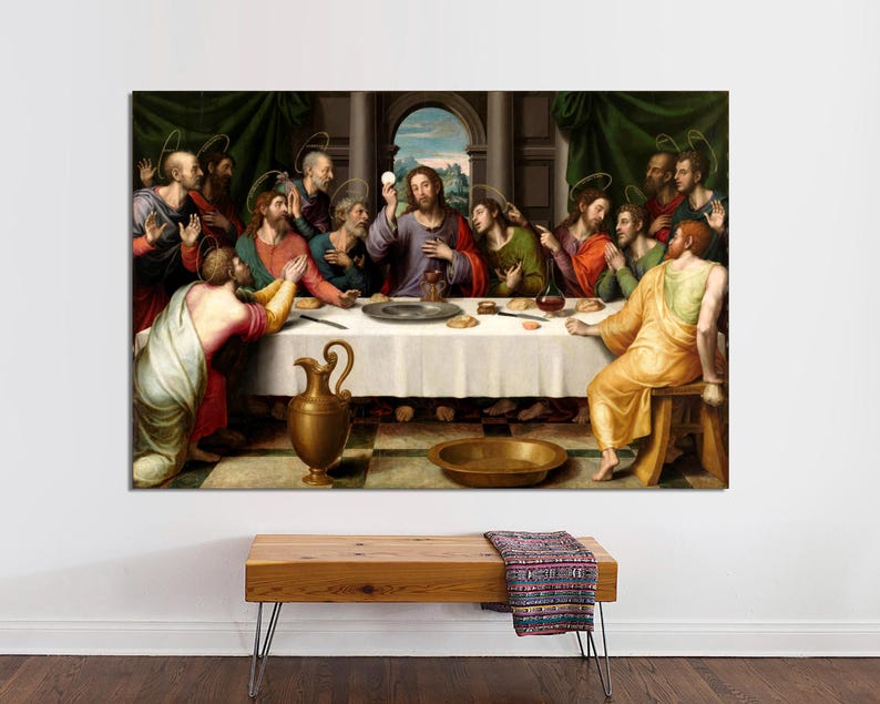 The Last Supper Canvas Art Print, Jesus Christ, Apostles in Jerusalem ...