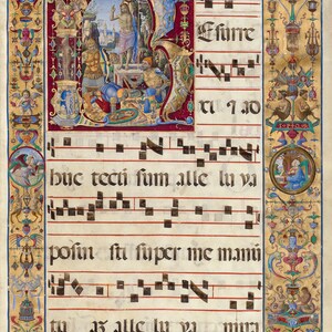 Illuminated Manuscript Reproduction, Canvas Print Resurrection in the ...