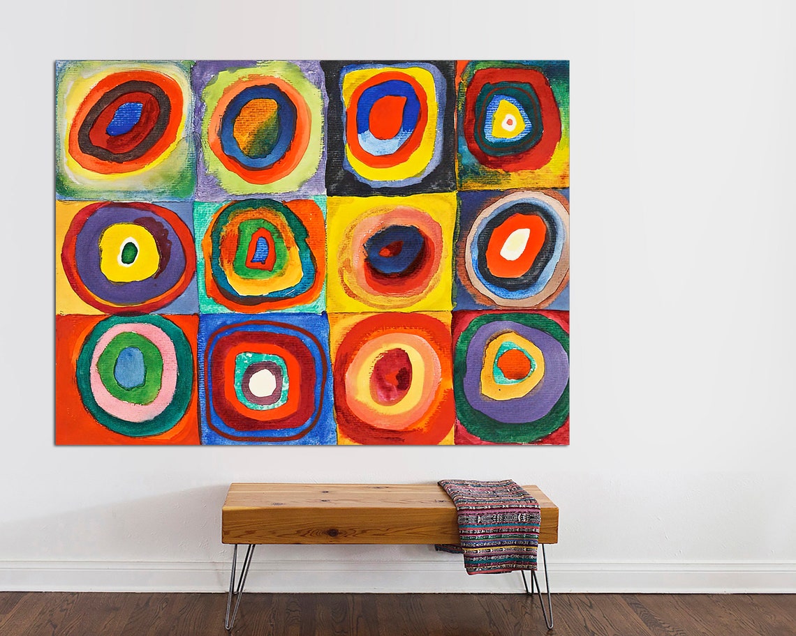 Vassily Kandinsky Color Study Squares With Concentric - Etsy