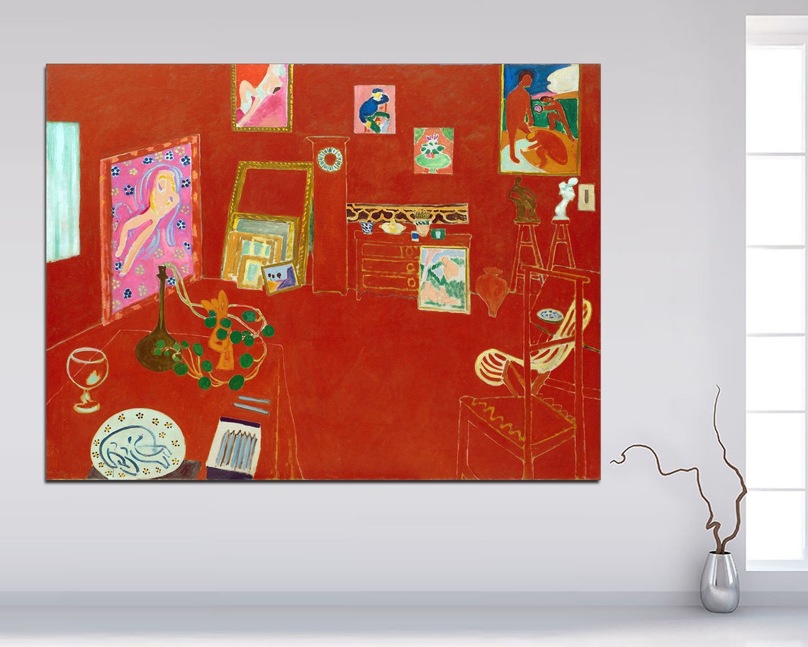 Henri Matissethe Red Studio Canvas Print Canvas Matisse - Etsy