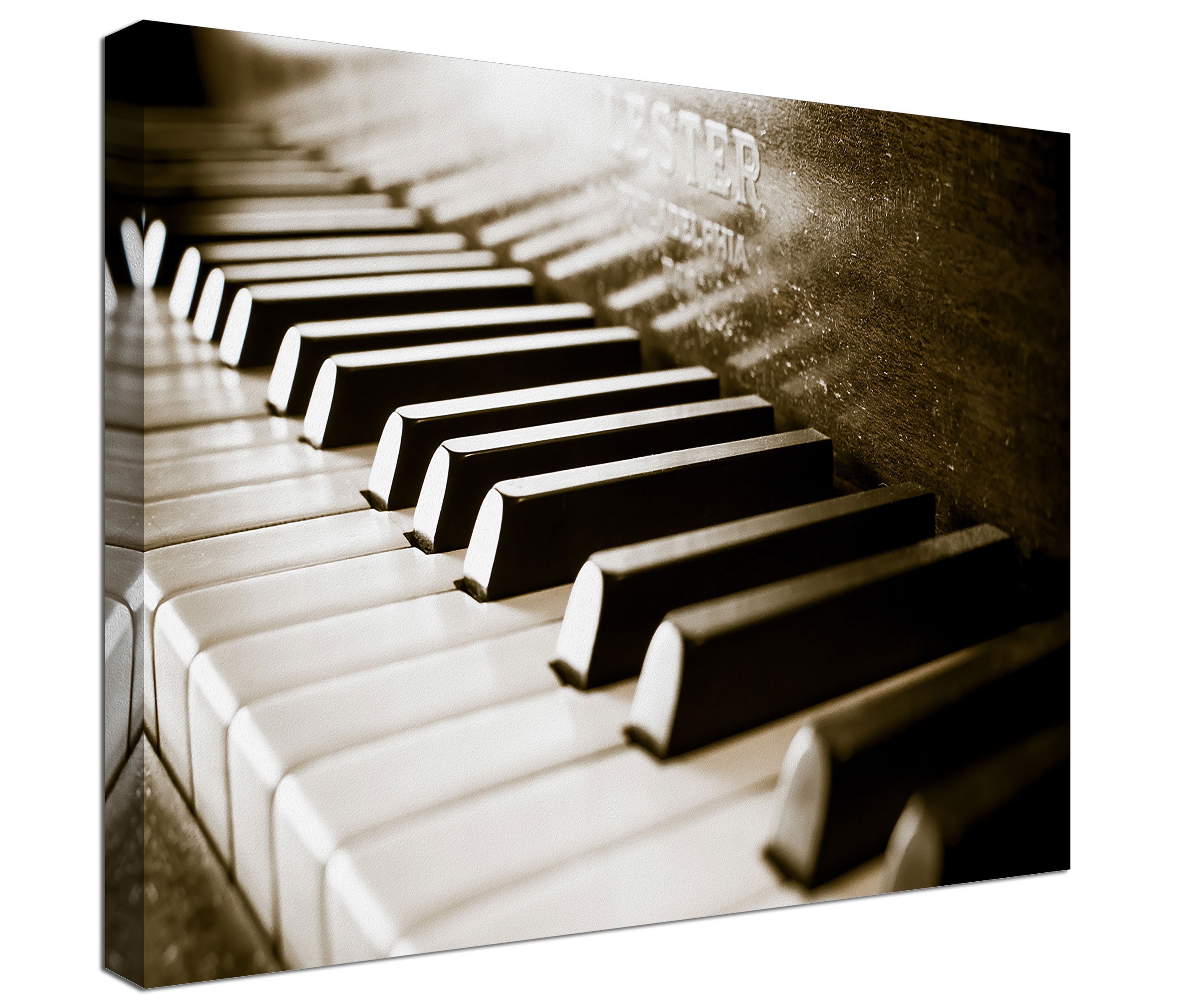 Vintage Piano Keys Canvas Print, Music Room Decor - Etsy