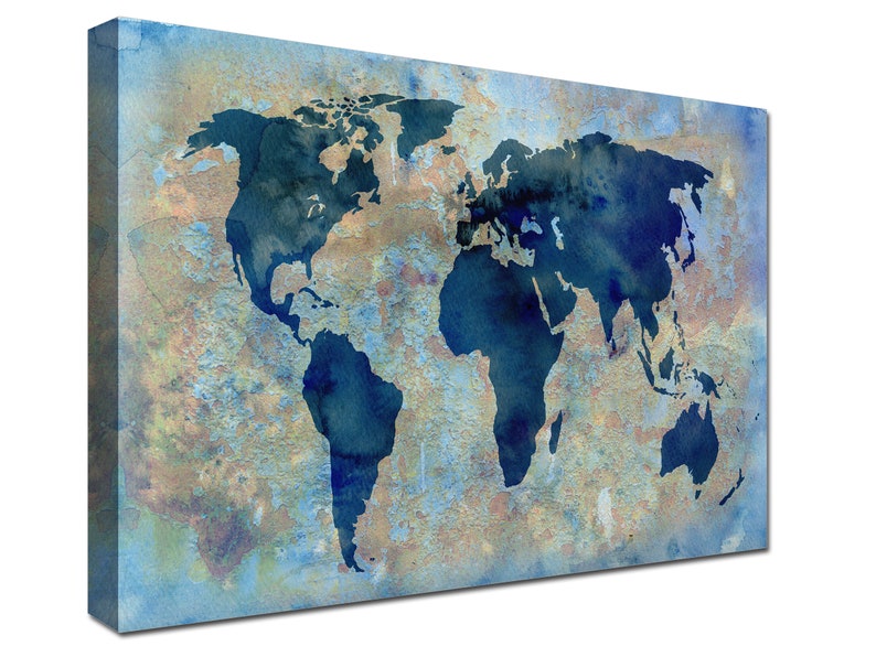 World Map Canvas Print World Map Canvas World Map Large - Etsy