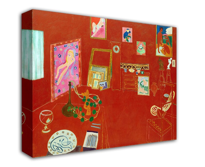Henri Matissethe Red Studio Canvas Print Canvas Matisse - Etsy