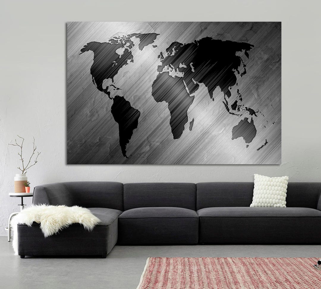 World Map Canvas Print, World Map Canvas, World Map Large Canvas ...
