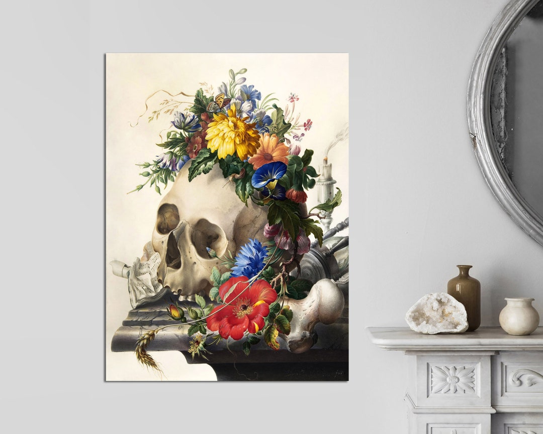 Vanitas Still Life Painting by Herman Henstenburgh Printed on Canvas ...