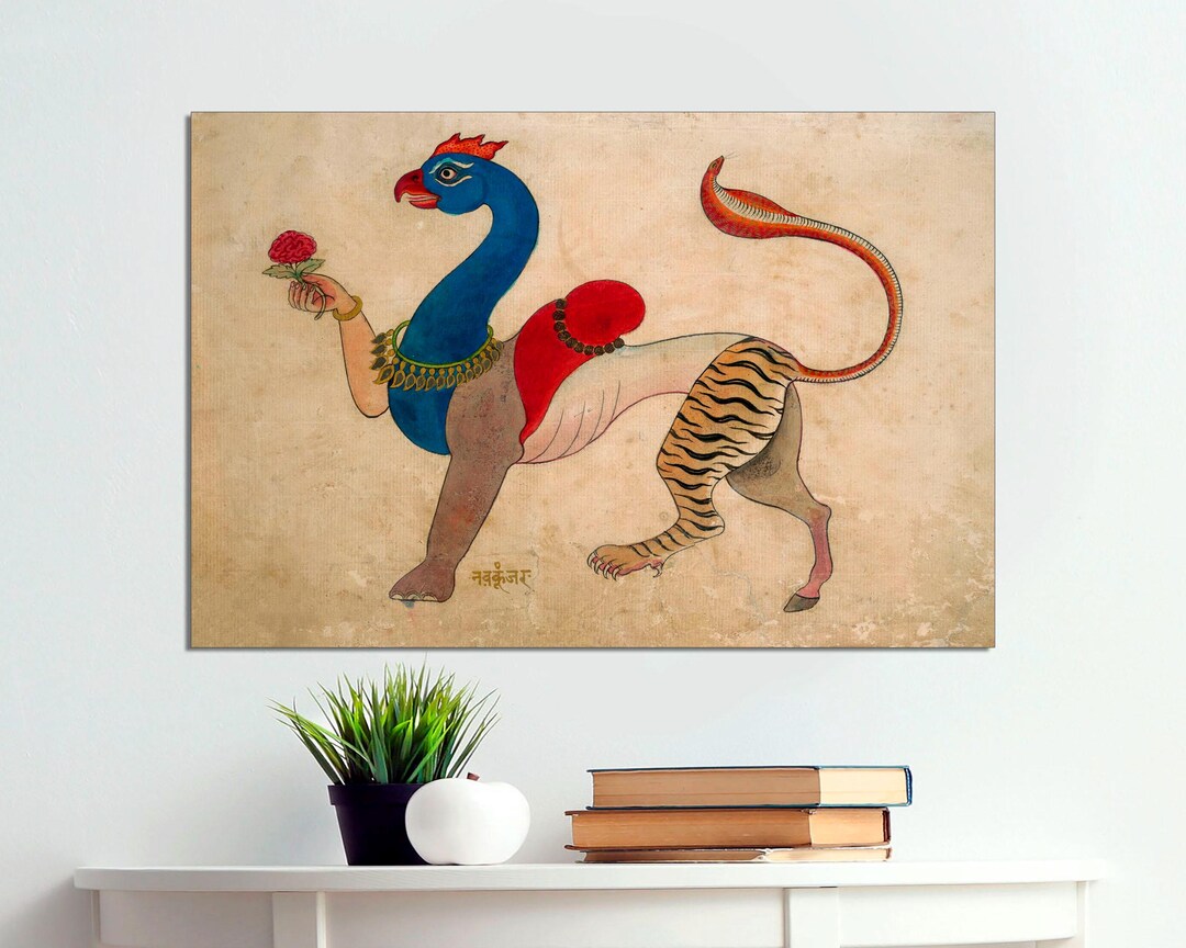 Navagunjara Canvas Print, Universal Form of Krishna, India 1835, Ready ...