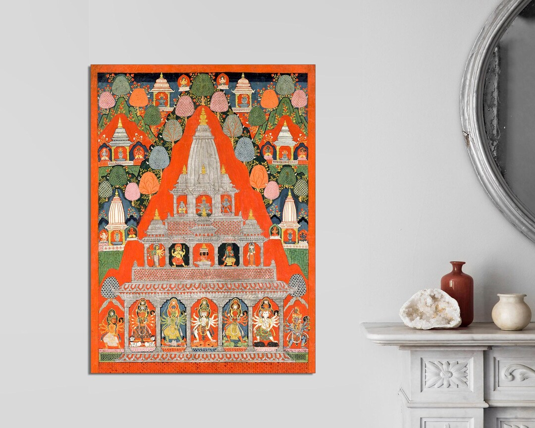 Hindu Shraiva Shrines Canvas Art Print, Nepal Landscape, Ready to Hang ...