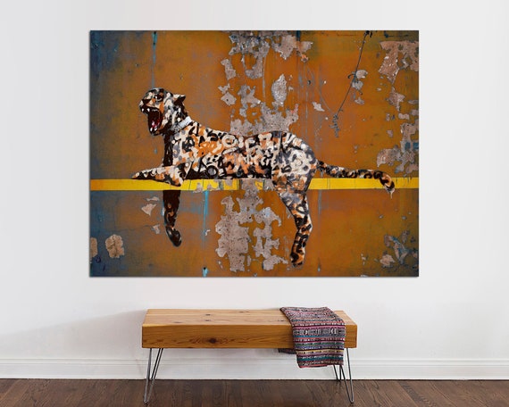 Banksy Yankee Stadium Tiger Canvas Wall Street Art Print - Etsy
