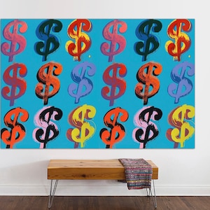 Andy Warhol Dollar Sign Pop Art Canvas Print, Ready to Hang - Etsy