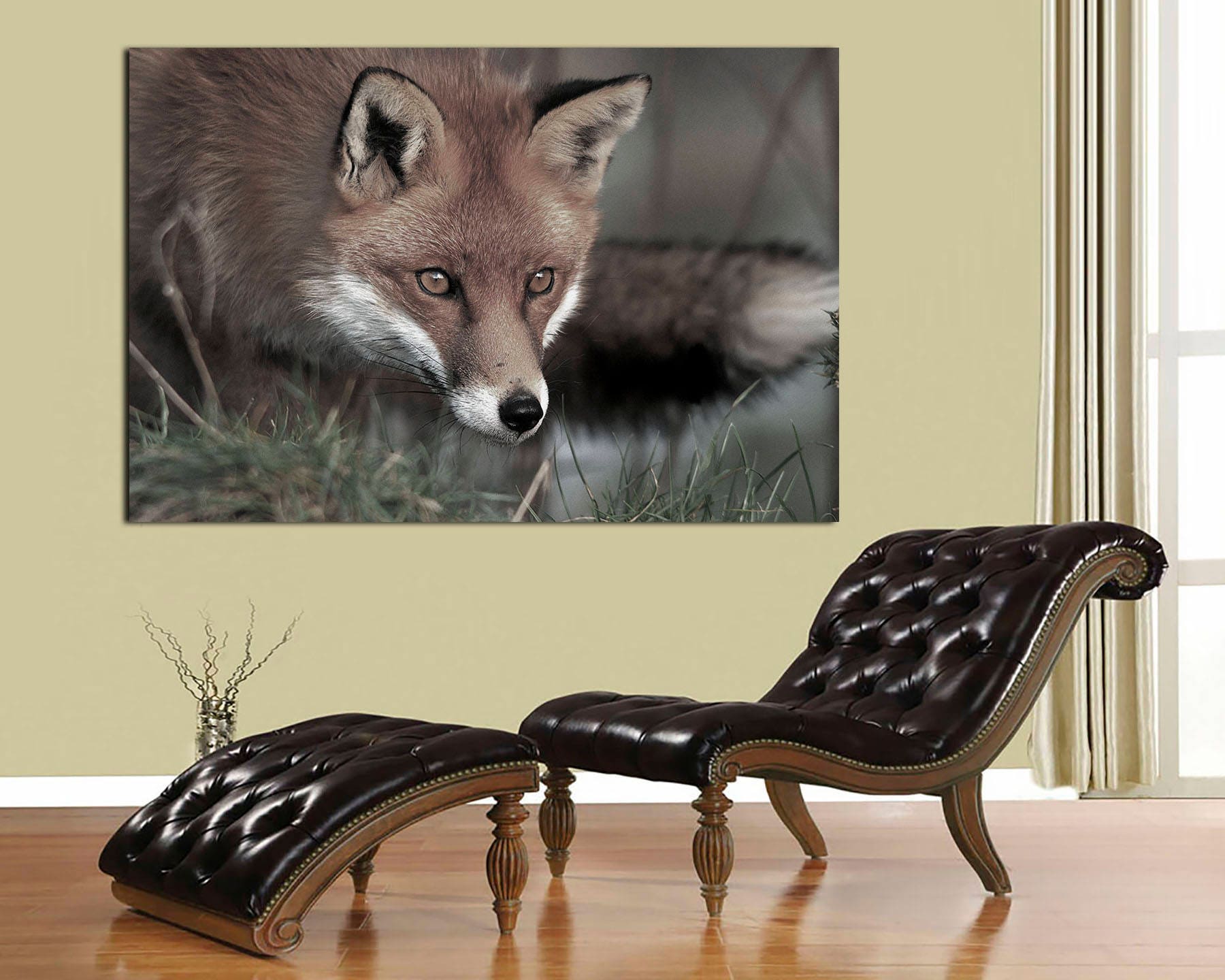 Fox Canvas Print, Fox Wall Art, Canvas Print. Wall Art, Large Canvas ...