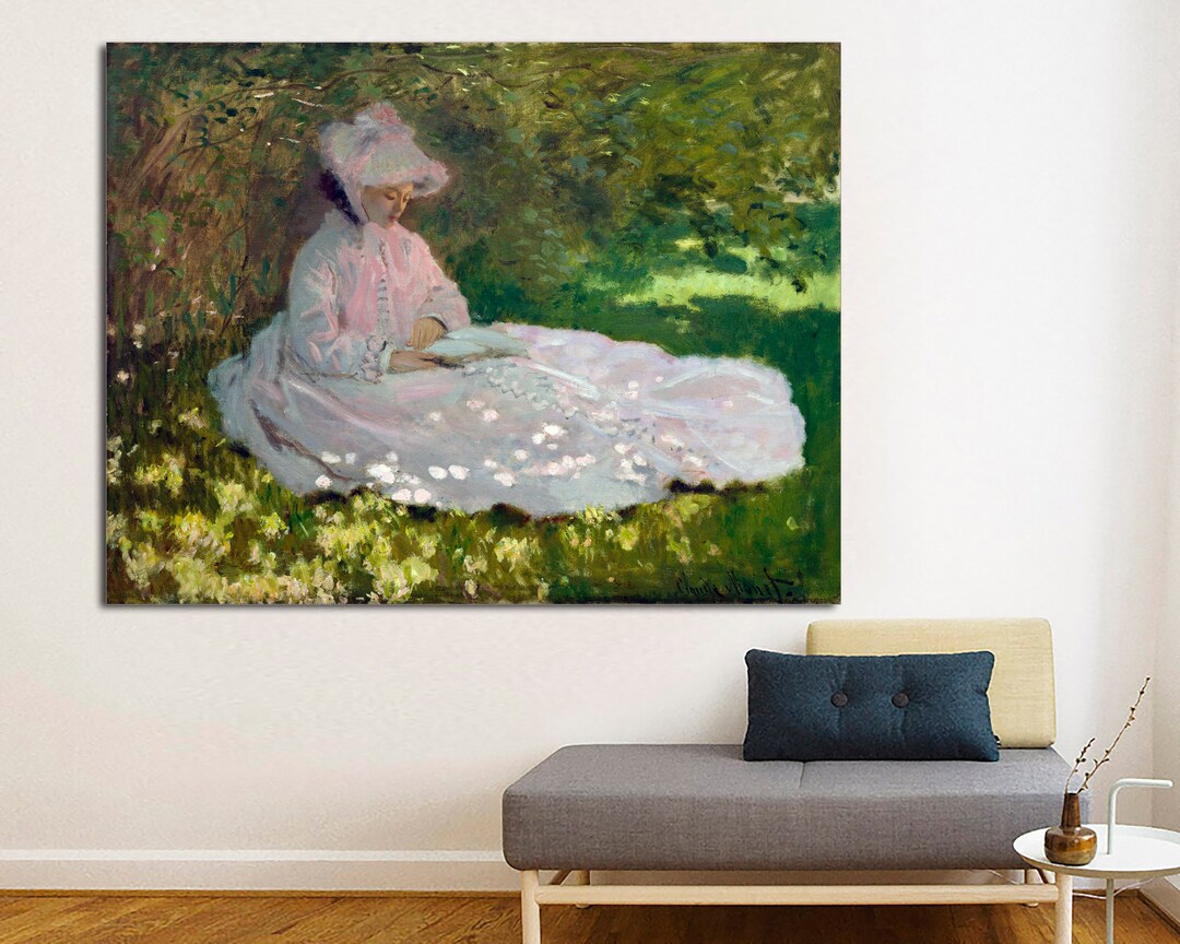 Claude Monet Springtime Canvas Print, Giclée Art, Ready to Hang - Etsy