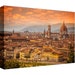 Florence Sunset Aerial Canvas Art Print, Tuscany Italy, Ready to Hang ...