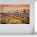 Florence Sunset Aerial Canvas Art Print, Tuscany Italy, Ready to Hang ...