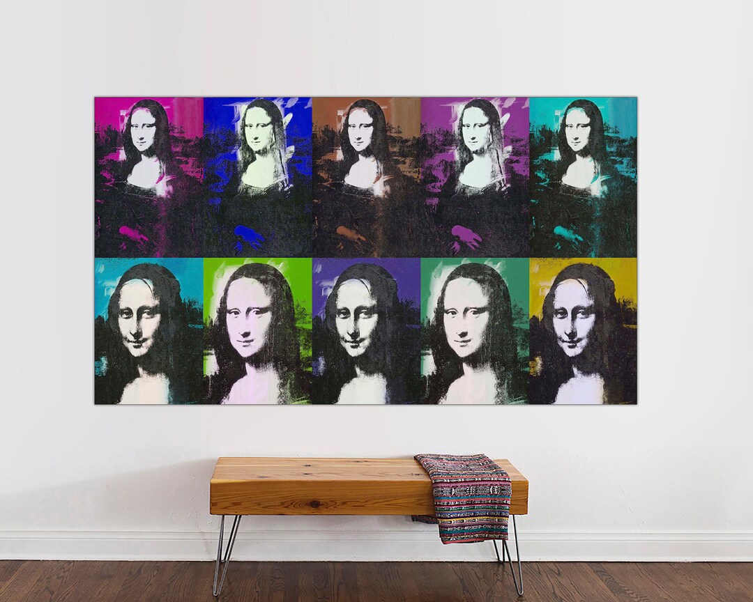 Mona Lisa by Andy Warhol Andy Warhol Canvas Print, Art for Living Room ...