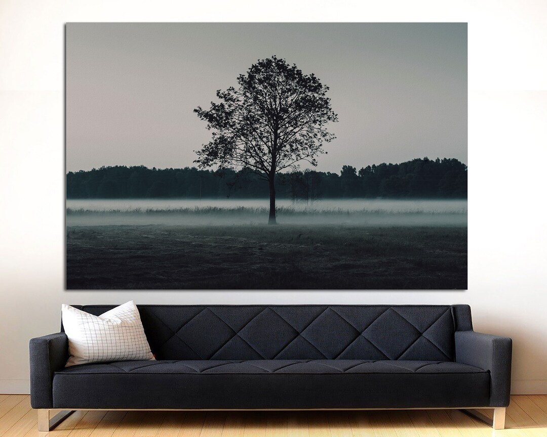 Lonely Tree Branches, Print on Canvas, Interior Design, Room Decoration ...