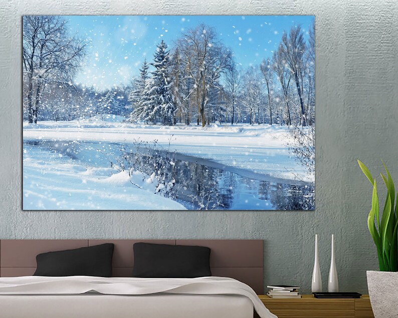 Winter Landscape Canvas Print, Snow-covered Trees, Ready to Hang - Etsy