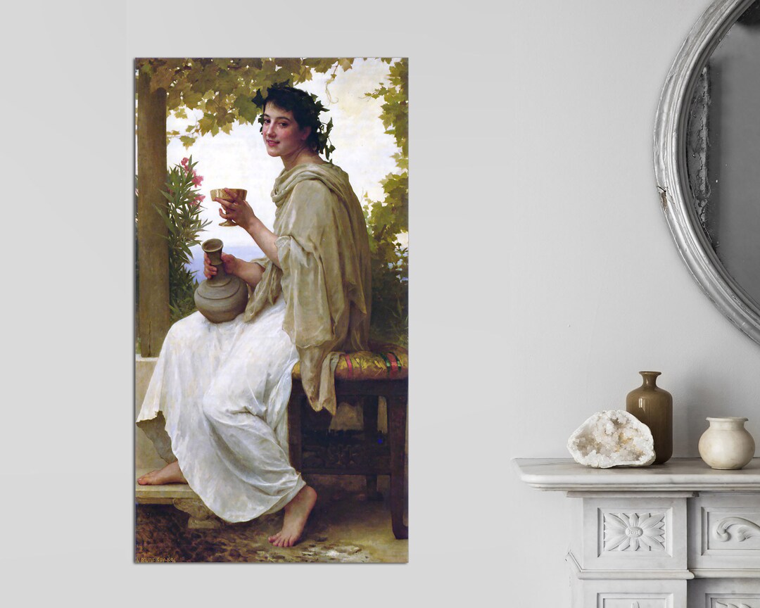 Bacchante by Bouguereau, Classic Canvas Wall Art, Ready to Hang - Etsy