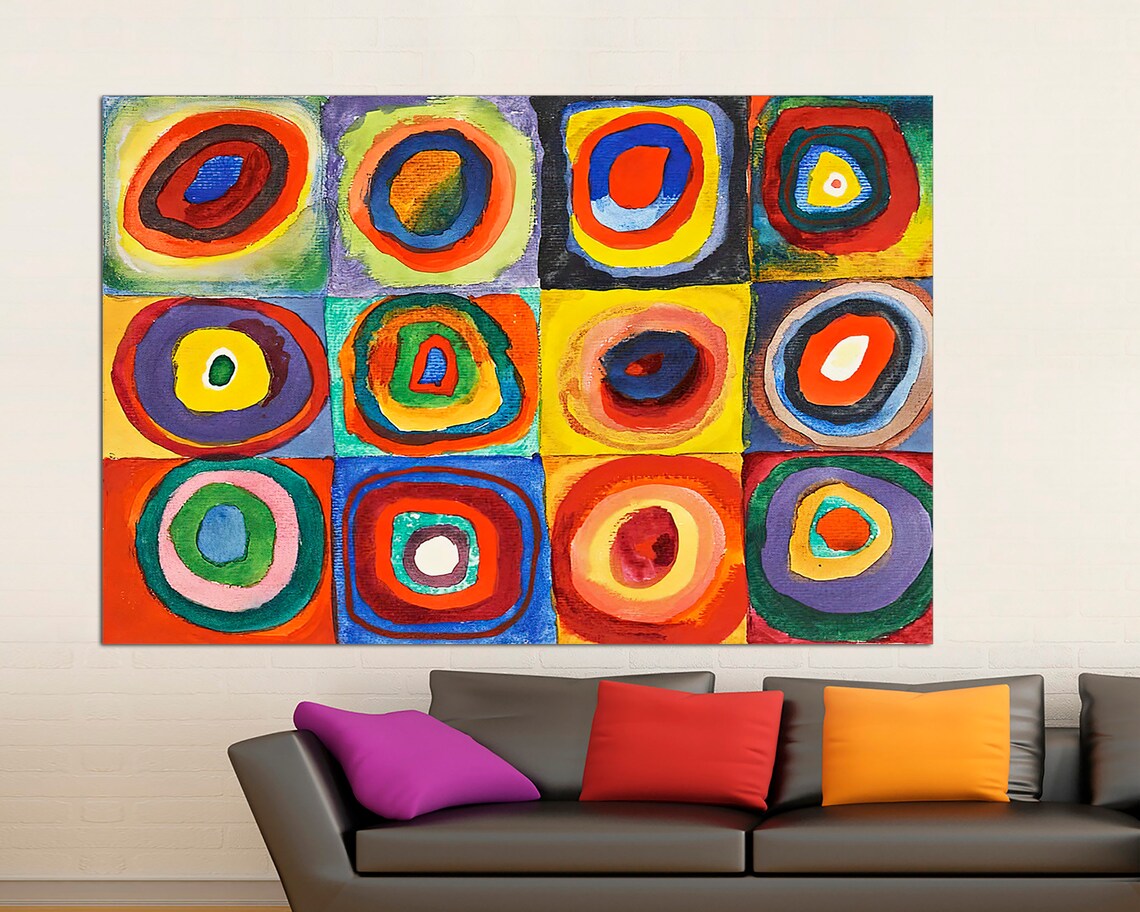 Vassily Kandinsky Color Study Squares With Concentric - Etsy