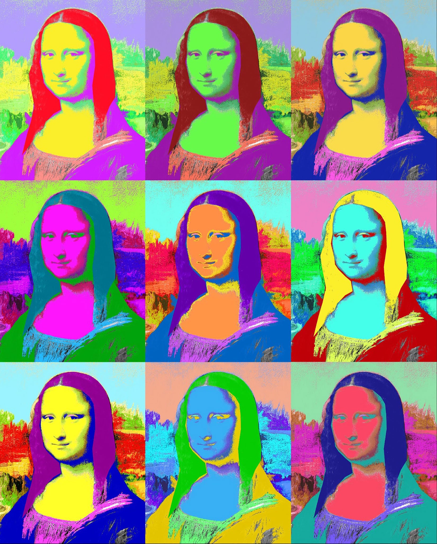 Mona Lisa Pop Art Canvas PrintReady to Hang Mona Lisa | Etsy