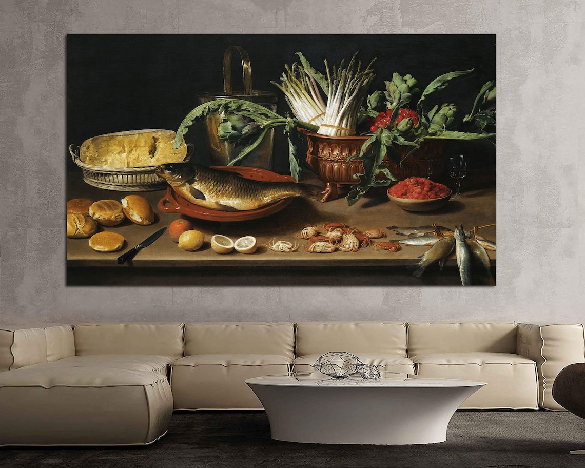 Fish Still Life Canvas Print, Giclee Fine Art, Ready to Hang - Etsy