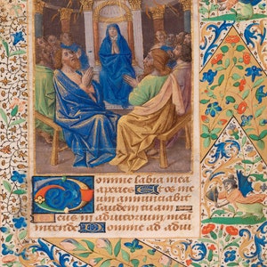 Illuminated Manuscript Reproduction, Canvas Print Resurrection in the ...