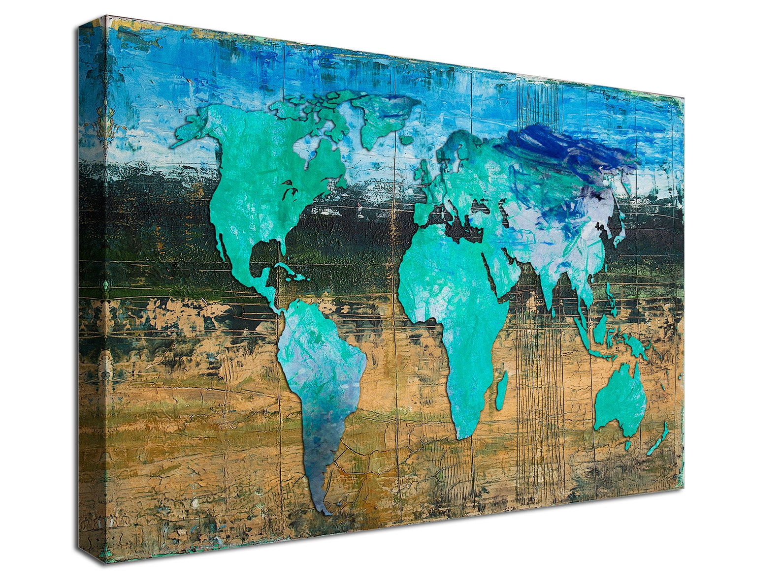 World Map Canvas Print World Map Canvas World Map Large | Etsy