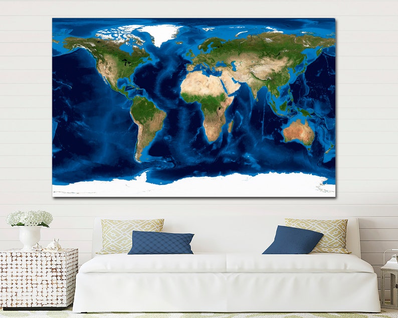 World Map Canvas Print World Map Canvas World Map Large - Etsy