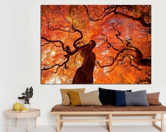 Lonely Tree Branches Print on Canvas Interior Design Room | Etsy