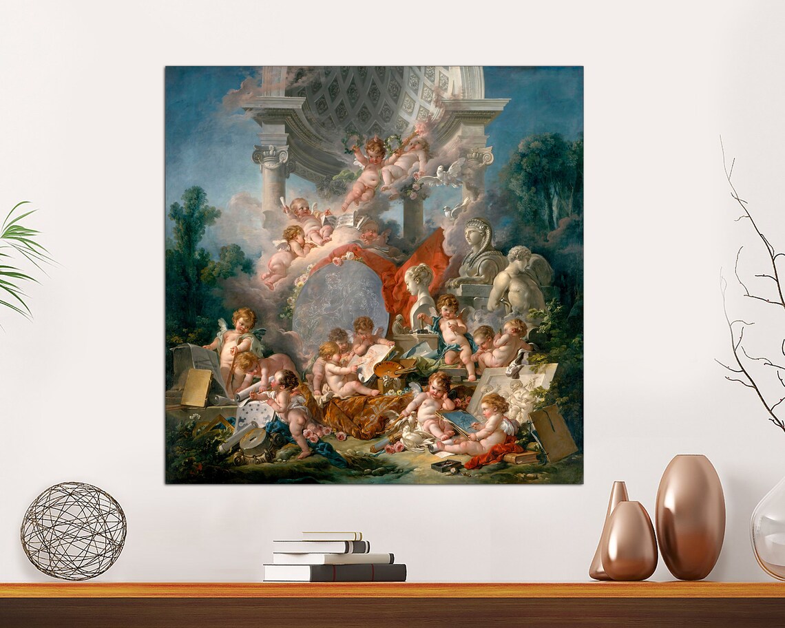 Geniuses of Art by Francois Boucher Rococo Style Artrococo - Etsy