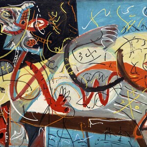 Jackson Pollock Stenographic Figure Canvas Giclée Print, Ready to Hang ...