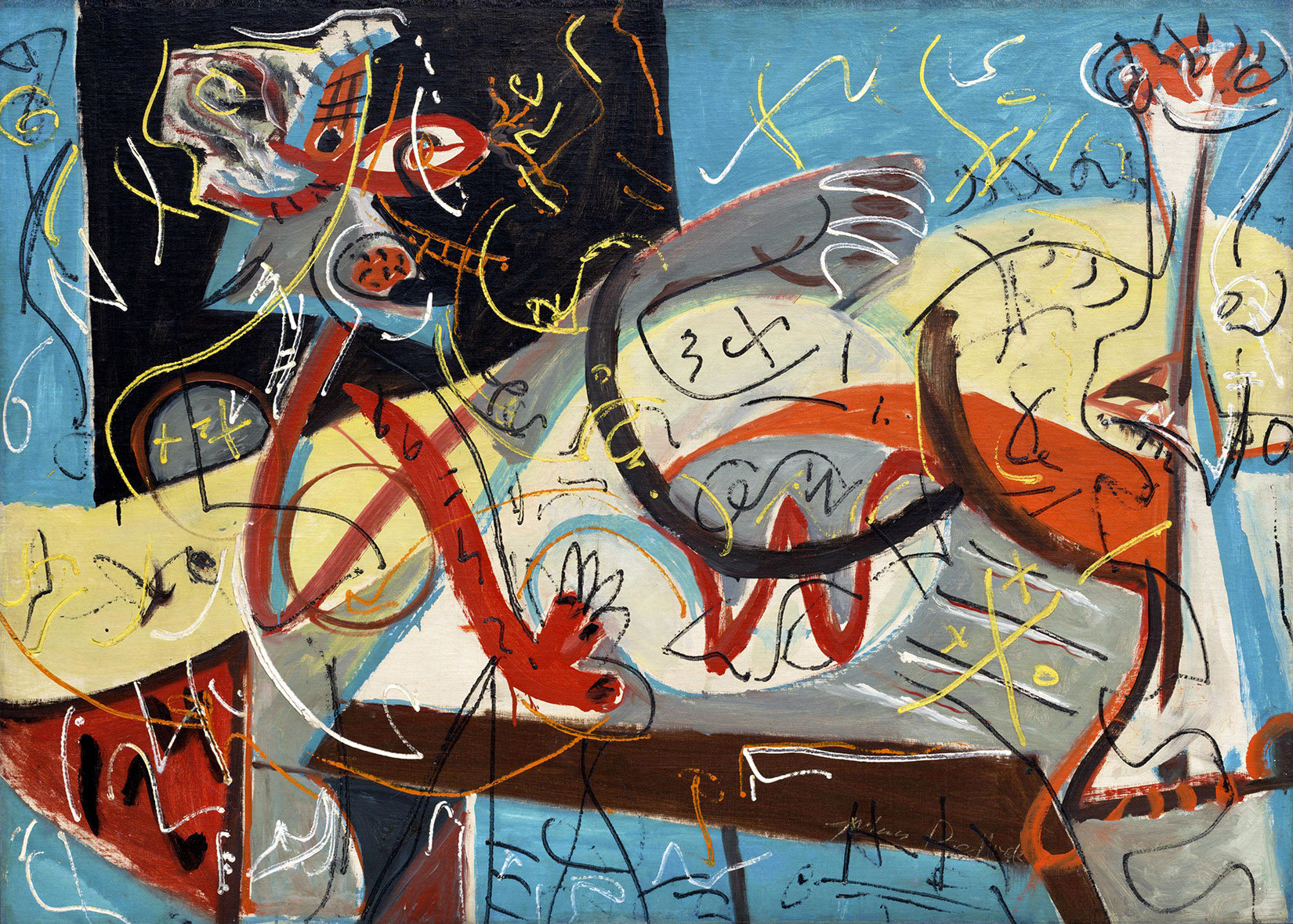 Jackson Pollock Stenographic Figure Canvas Giclée Print, Ready to Hang ...
