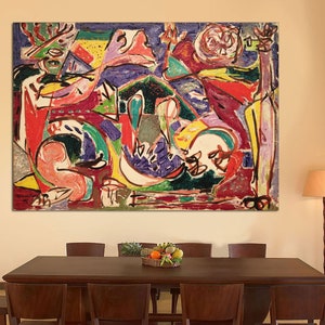 Jackson Pollock 'the Key' Canvas Art Print, Ready to Hang - Etsy