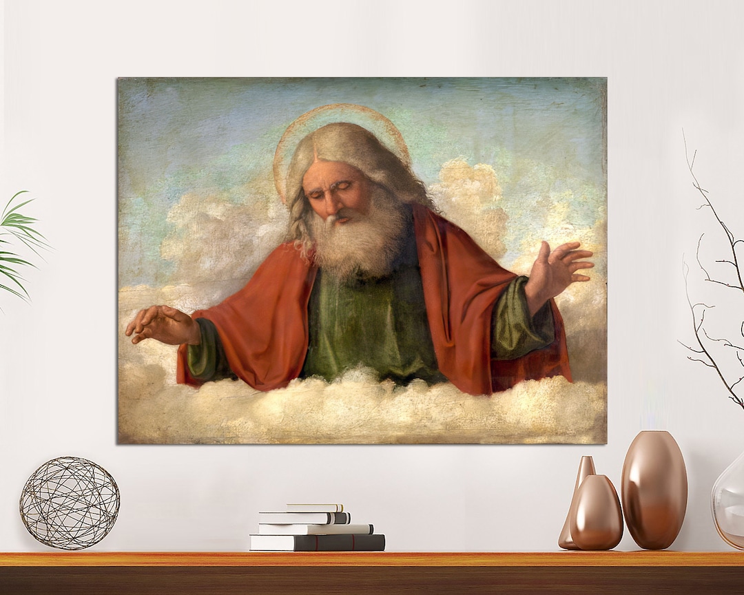 Religious Art, God Canvas Portrait Painting, God the Father, Cima Da ...