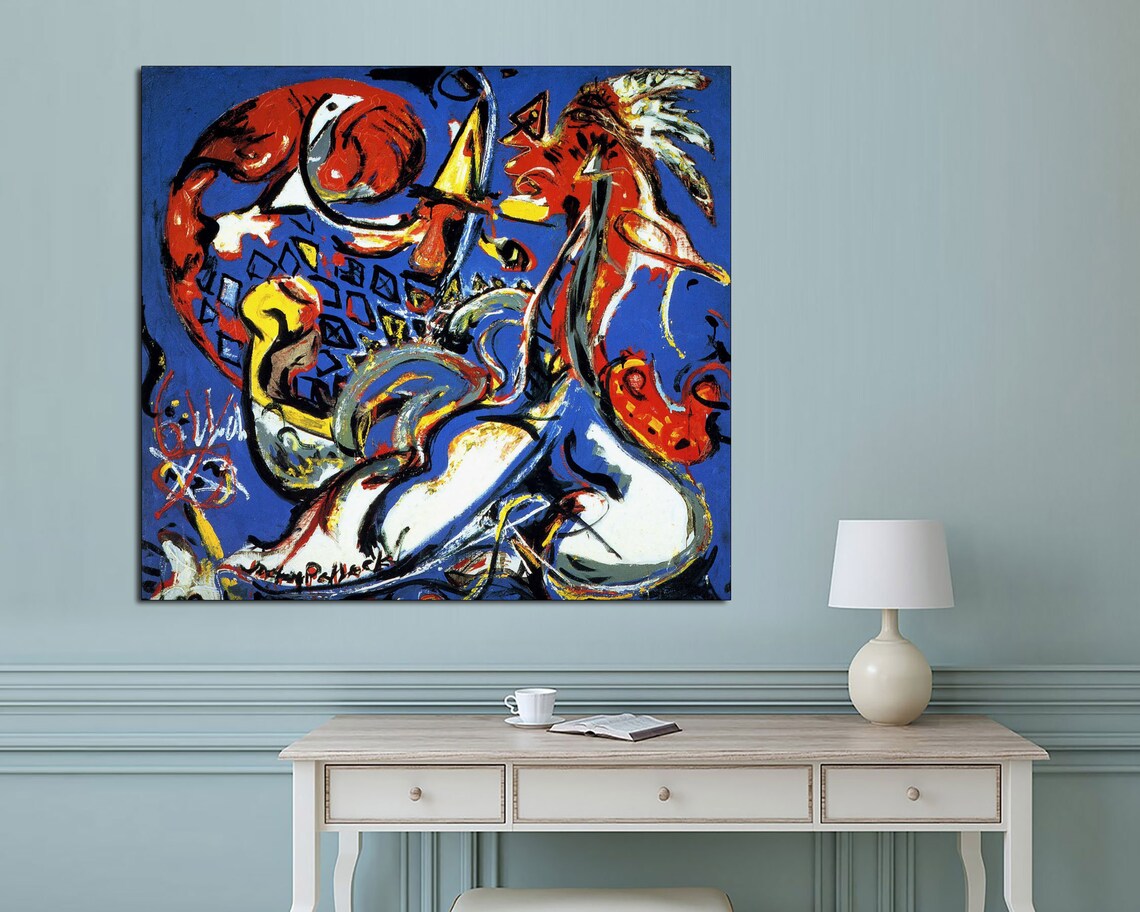 Jackson Pollock 'moon Woman' Canvas Print, Ready to Hang - Etsy
