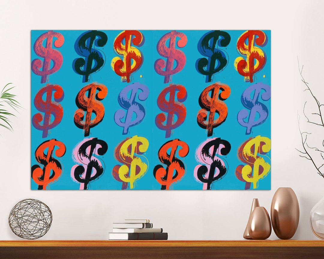 Andy Warhol Dollar Sign Pop Art Canvas Print, Ready to Hang - Etsy