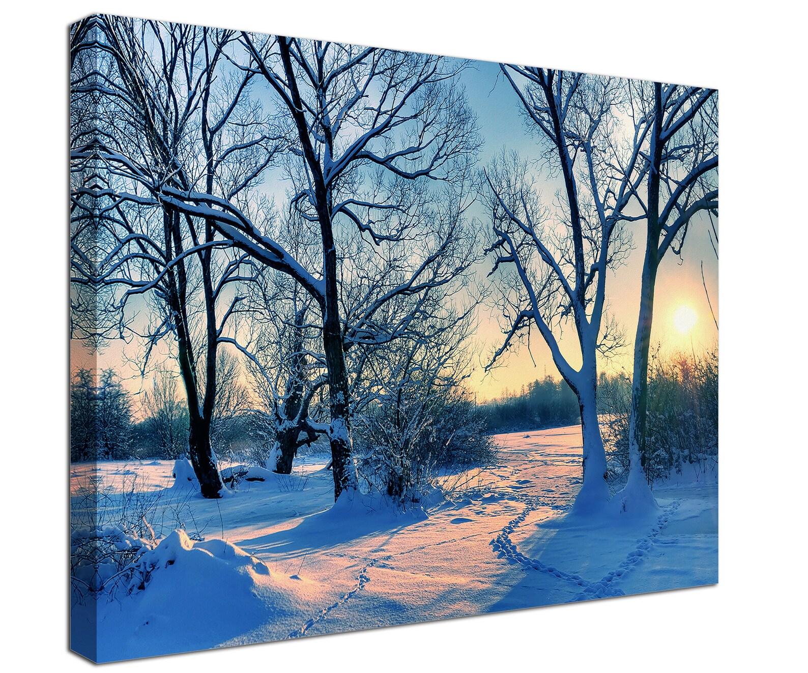 Gorgeous Winter Snow Sunset Wall Decor Wall Art Print Forest - Etsy
