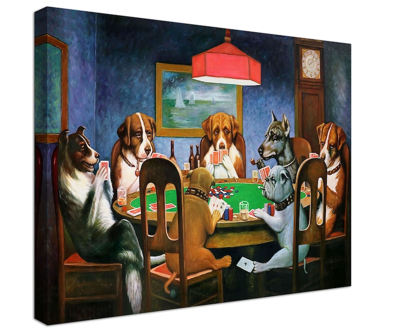 A Friend in Need by C.M. Coolidge poker game dogs poker | Etsy