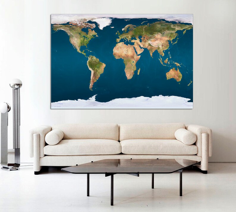 World Map Canvas Print World Map Canvas World Map Large | Etsy