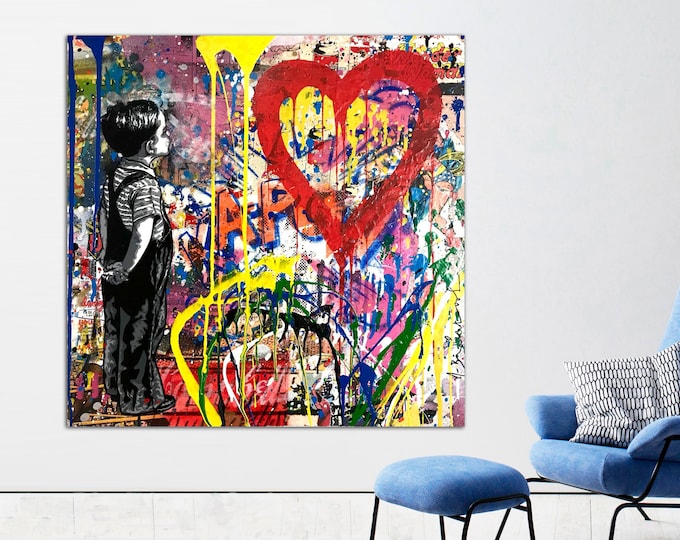 Mr Brainwash Poster Prints. Where There is Love There is Life. Mr ...