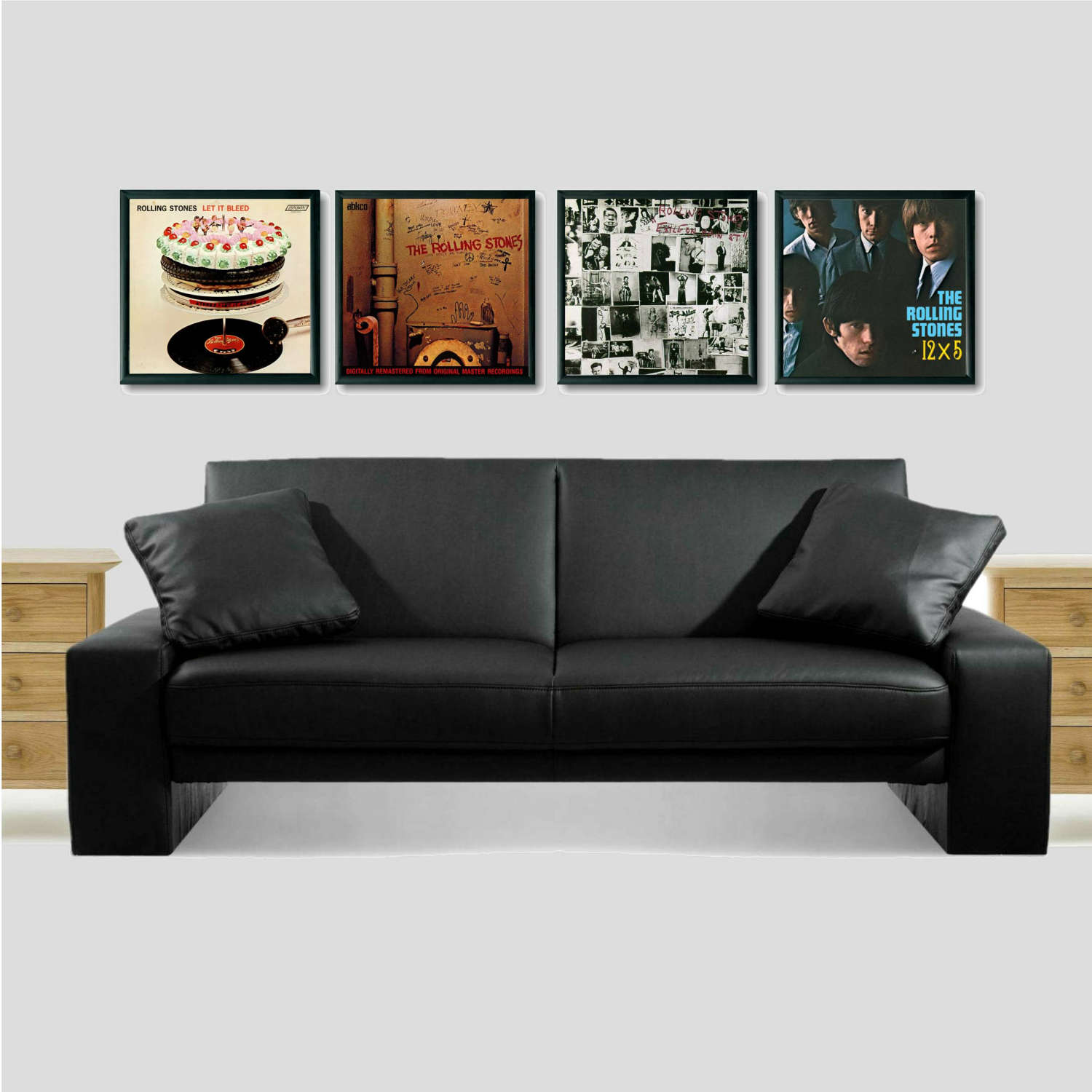 THE ROLLING STONES Real Vinyl Record Covers Framed - Etsy UK