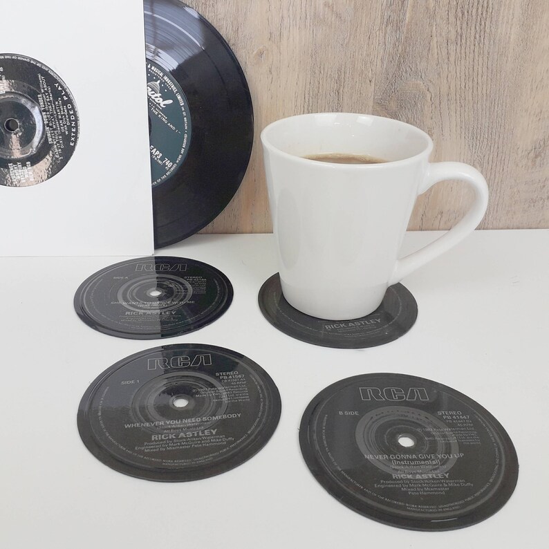 Real Vinyl Record Coasters COMPANY LABELS - Etsy