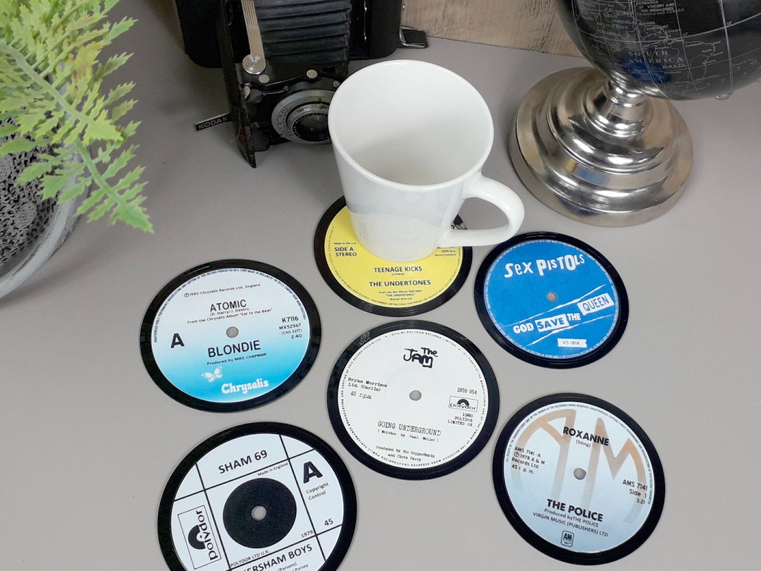 Punk Vinyl Record Coasters, 2-tone Music, Handmade in Devon - Etsy