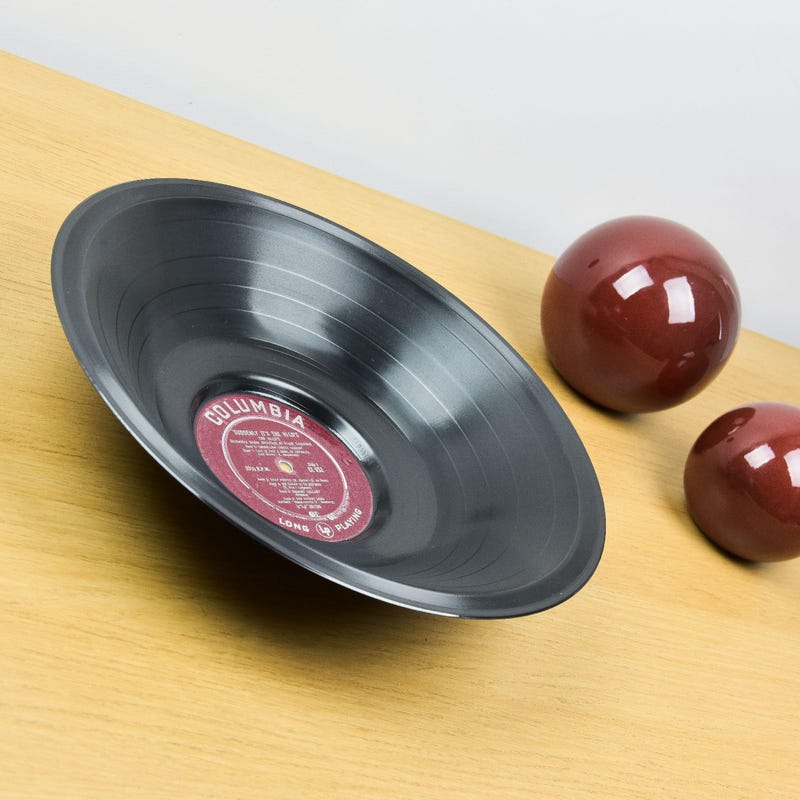Vinyl Record Bowl - Etsy