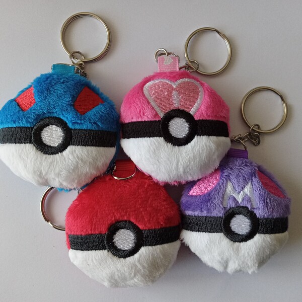 Pokeball Keychain - Etsy
