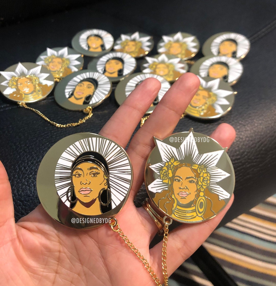 Sun Moon Enamel Pin Set | Beyonce | Solange | Oshun Goddess | Yemaya ...