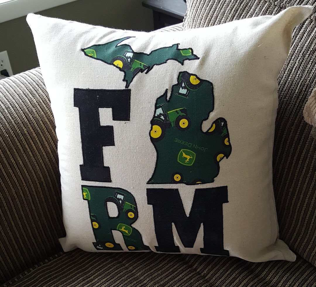 18 Square John Deere Pillow FARM - Etsy