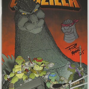TMNT X Godzilla #1 Rubber Chicken Comics Exclusive - Signed With Remark ...